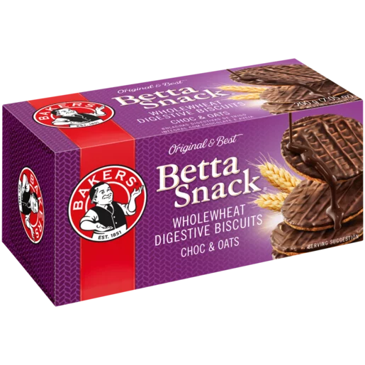 (Expired) Bakers Betta Snack Chocolate & Oats Flavoured Wholewheat Dig ...