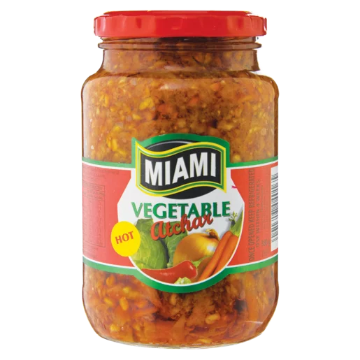 Miami Hot Vegetable Atchar 380g — Aubergine Foods