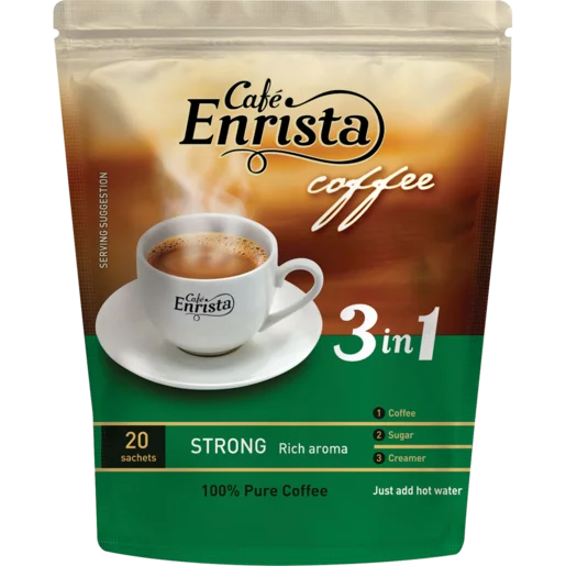 Café Enrista 3 In 1 Strong Instant Coffee Pouch 400g — Aubergine Foods