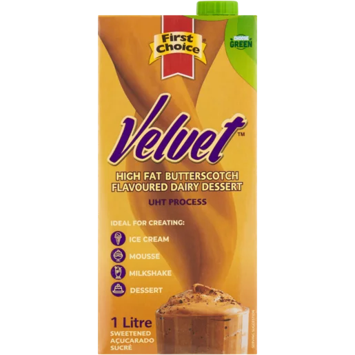 First Choice Velvet Butterscotch Flavored Dairy Dessert, 1L — Aubergine ...