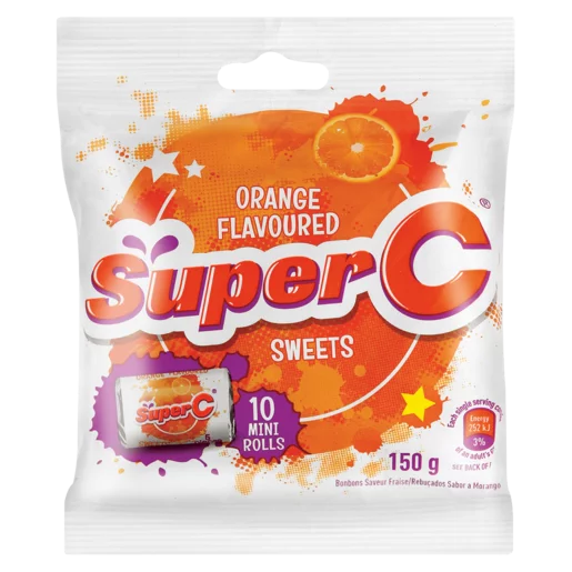 Super C Orange Flavoured Sweets 150g — Aubergine Foods