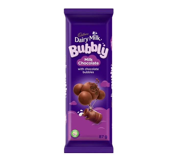 Cadbury Dairy Milk Bubbly Chocolate Slab 87g — Aubergine Foods