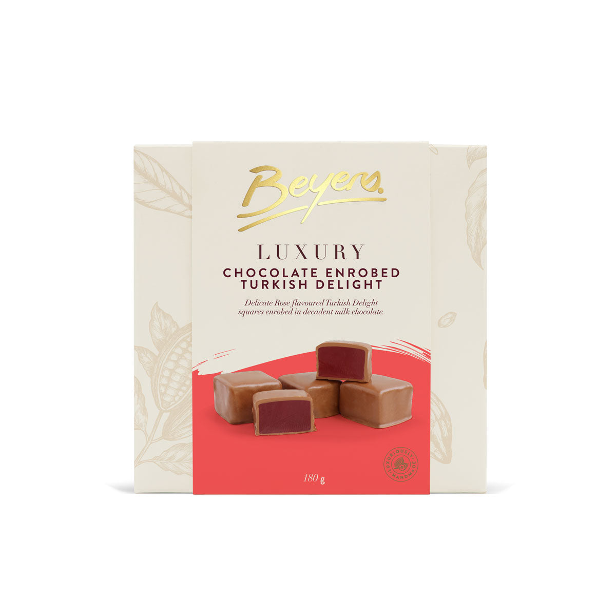 Beyers Luxury Chocolate Enrobed Turkish Delight 180g — Aubergine Foods