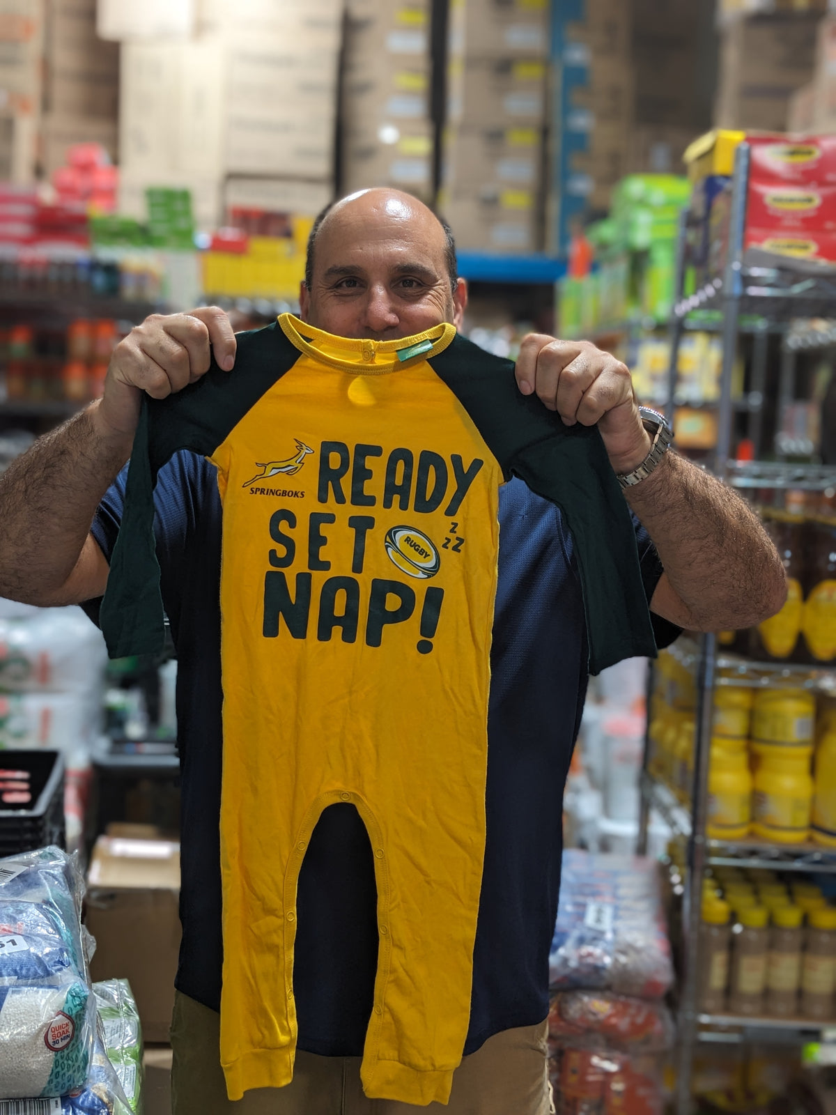 Official Springboks Baby Onesie, 18-24M — Aubergine Foods