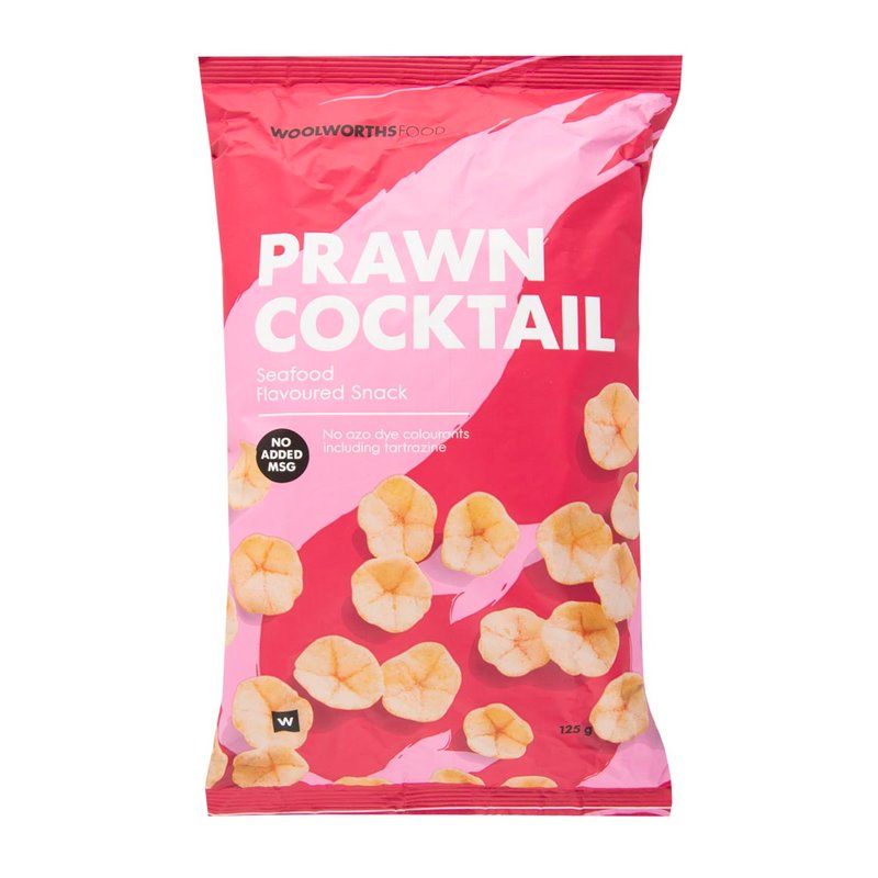 Woolworths Prawn Cocktail Chip 125g — Aubergine Foods