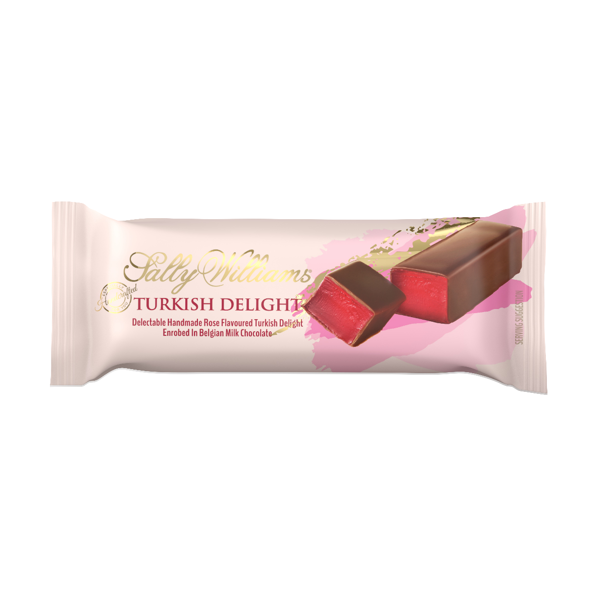 Sally Williams Rose Turkish Delight Chocolate Bar, 70g — Aubergine Foods