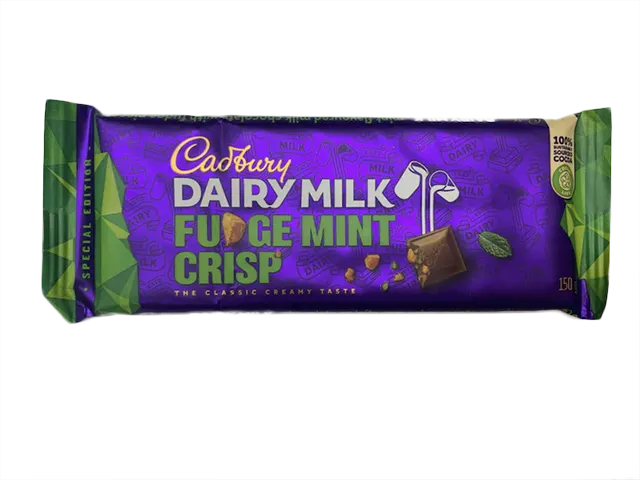 Cadbury Dairy Milk Fudge Mint Crisp, 150g — Aubergine Foods