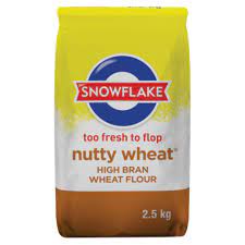 Snowflake Nutty Wheat High Bran Wheat Flour, 2.5Kg — Aubergine Foods