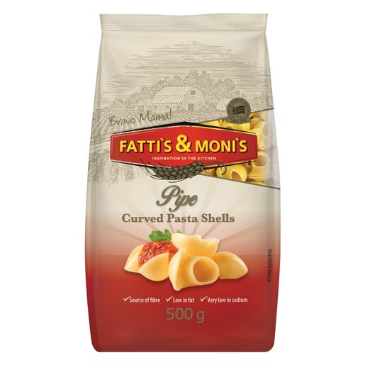 Fatti's & Moni's Curved Shells 500g — Aubergine Foods