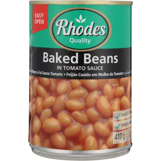 RHODES Baked Beans in Tomato Sauce, 410g — Aubergine Foods
