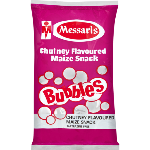 Messaris Bubbles Chutney Flavoured Maize Snack, 100g — Aubergine Foods