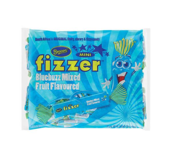Beacon Fizzer Mini Bluebuzz Mixed Fruit Flavored, 100's — Aubergine Foods