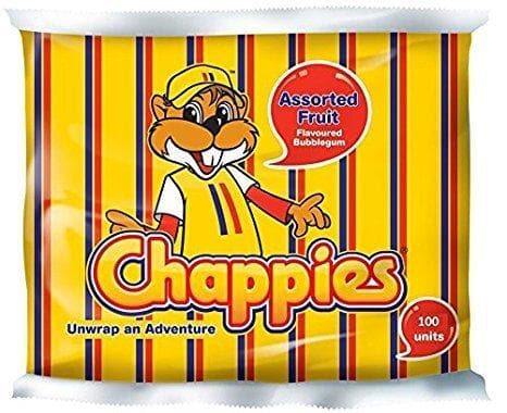 Chappies Assorted Fruit Flavoured Bubblegum 100 Pack — Aubergine Foods