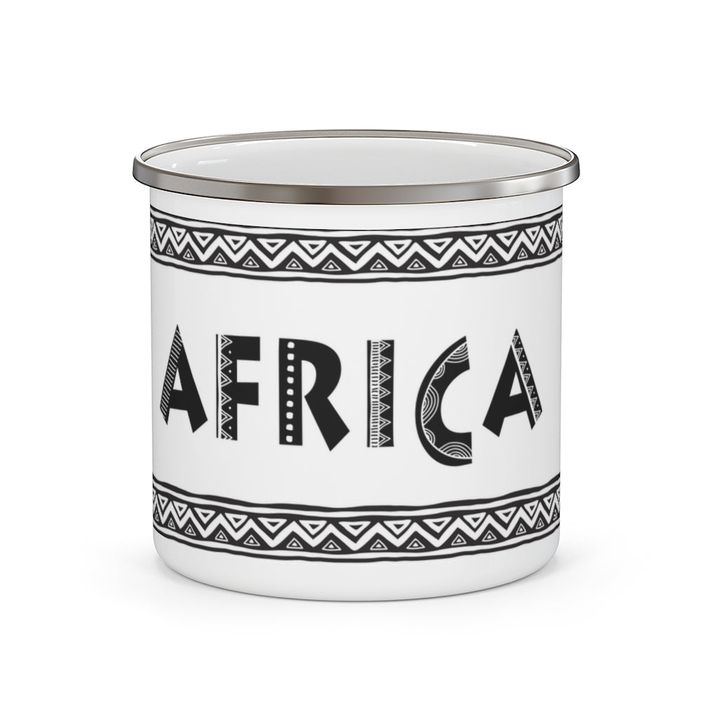 Africa Enamel Mug — Aubergine Foods