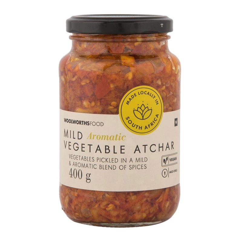 Woolworths Mild Vegetable Atchar 400g — Aubergine Foods