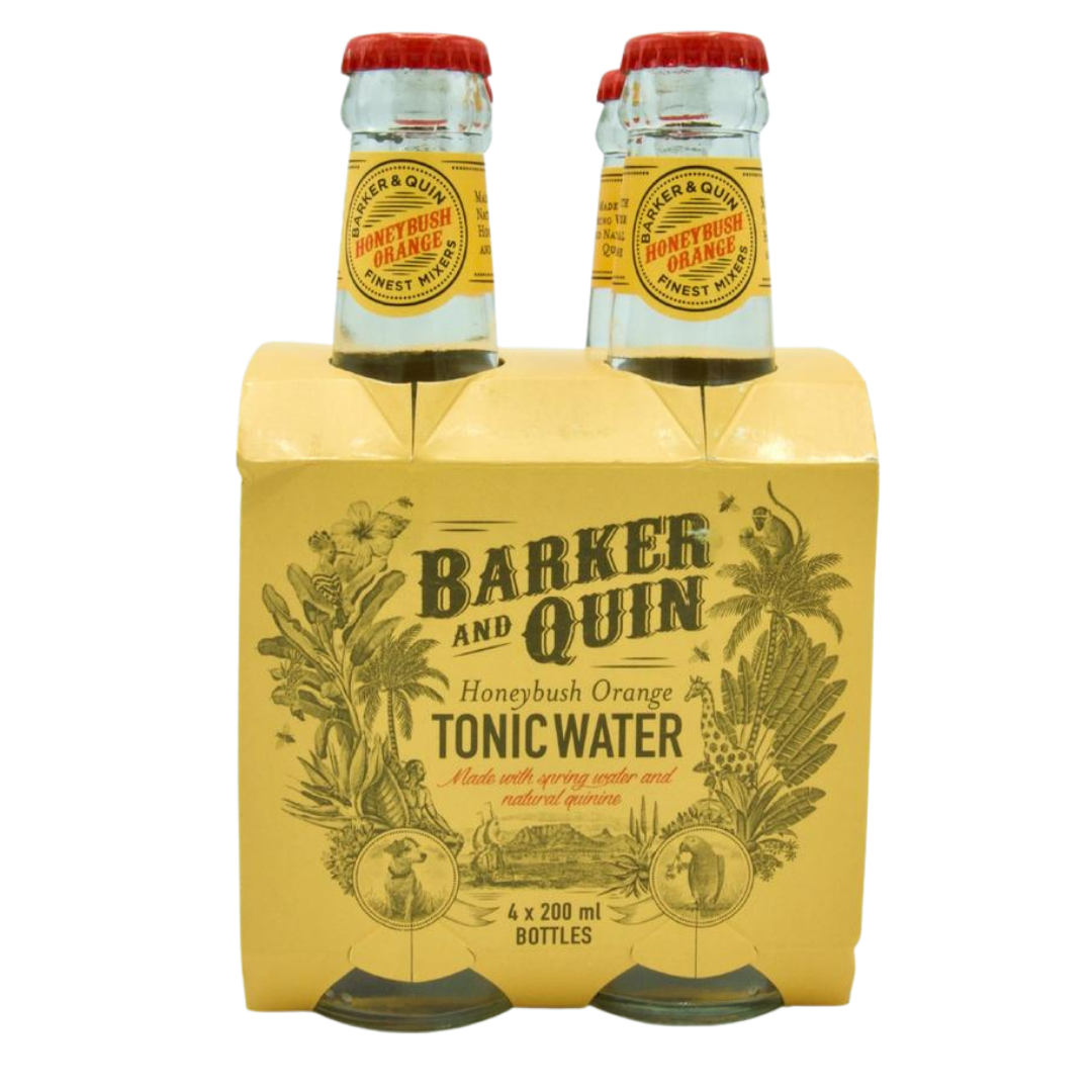 Barker and Quin Honeybush Orange Tonic Water, 4x200ml — Aubergine Foods