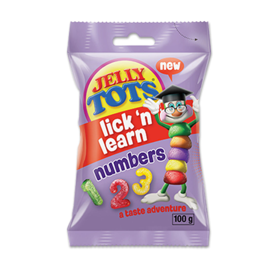 Jelly Tots: Numbers, 100g — Aubergine Foods
