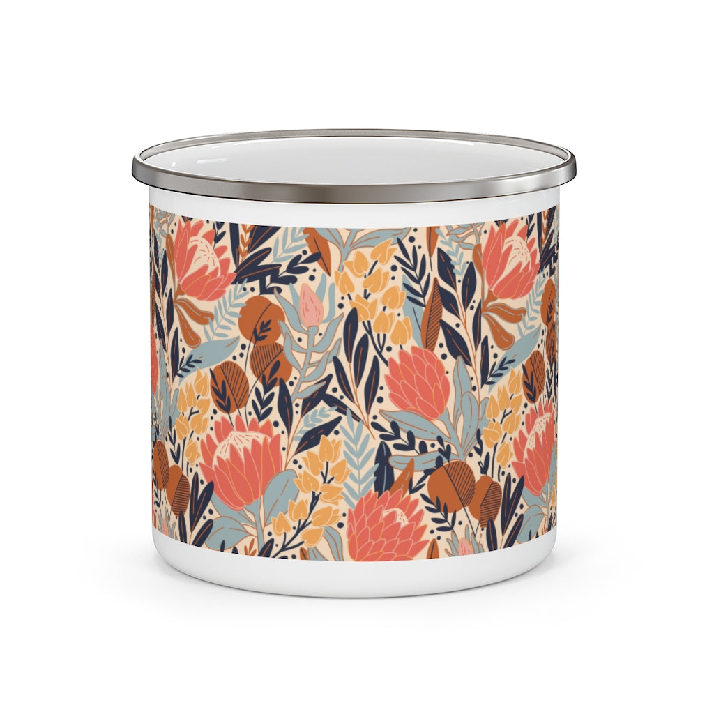 Protea Gala Enamel Mug — Aubergine Foods