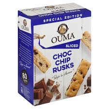 Ouma Chocolate Chip Rusks Sliced, 450g — Aubergine Foods
