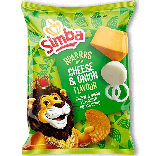Simba Cheese & Onion Flavor Potato Chips, 125g — Aubergine Foods