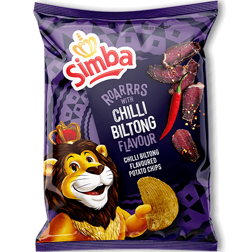 Simba Chilli Biltong Flavour Potato Chips, 125g — Aubergine Foods