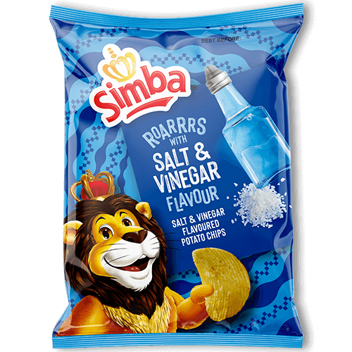Simba Salt & Vinegar Flavor Potato Chips, 125g — Aubergine Foods